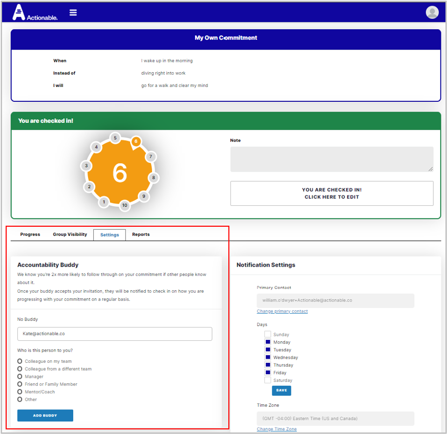 How Do I Add an Accountability Buddy?