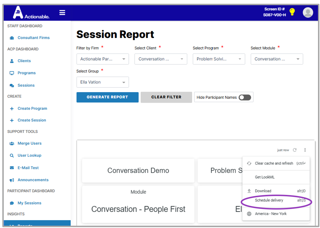 How Do I Use Actionable Platform Reports?